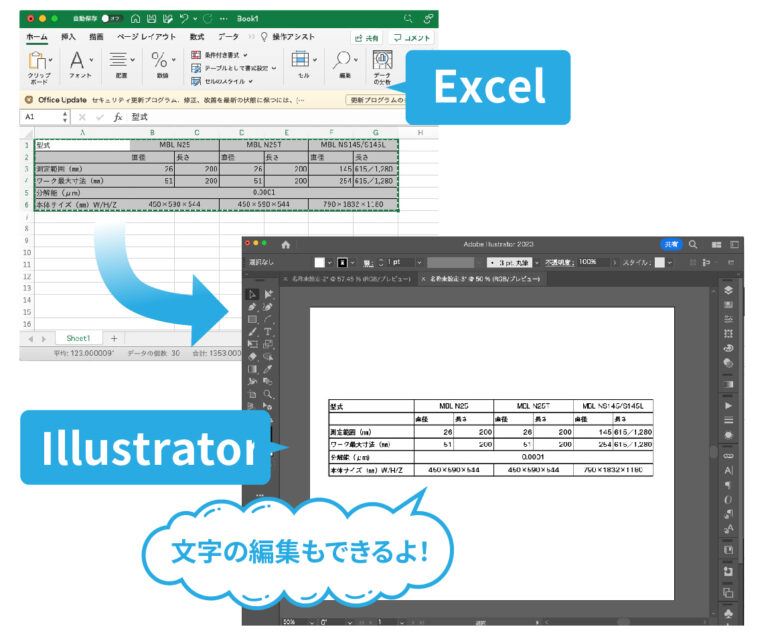 Excelで作った表データをIllustrator（イラレ）で使いたい！ – WEB-Geek-Site.com